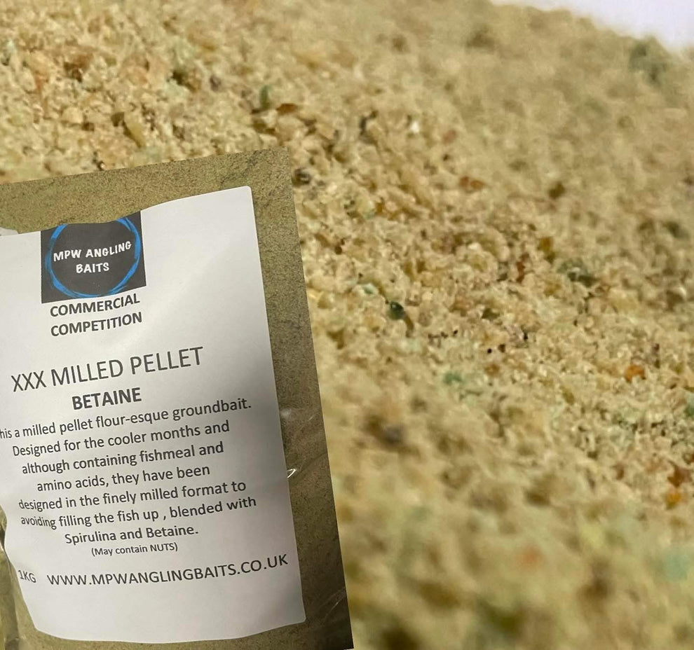 MPW XXX BETAINE GREEN MILLED PELLET GROUNDBAIT 1KG – MPW ANGLING BAITS